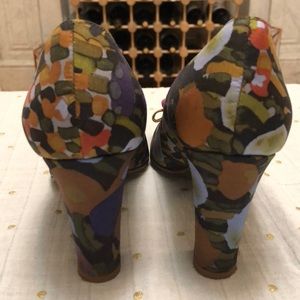 J. Crew | Shoes | Jcrew Watercolor Silk Heels | Poshmark